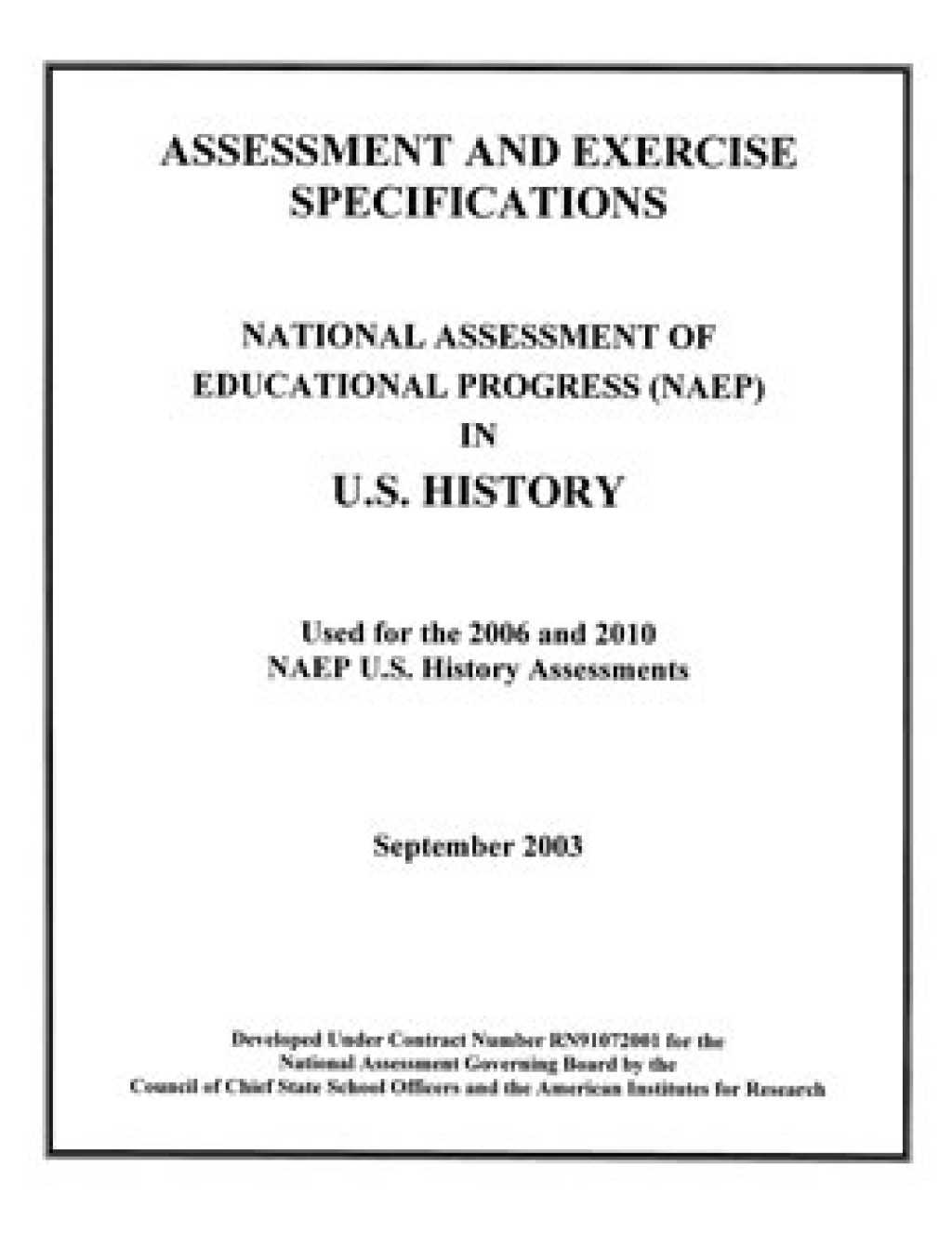 NAEP U.S. History